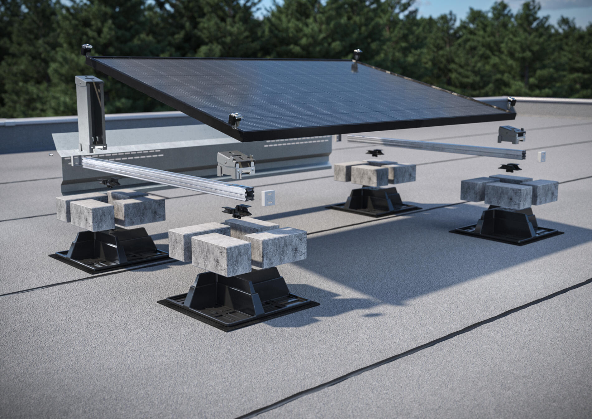 Pv Anlage Auf Flachdach Befestigen